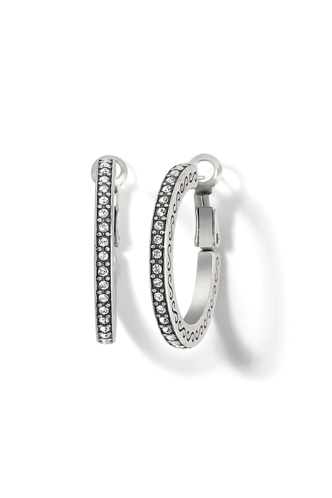Silver Meridian Thin Small Hoop – April Blooms